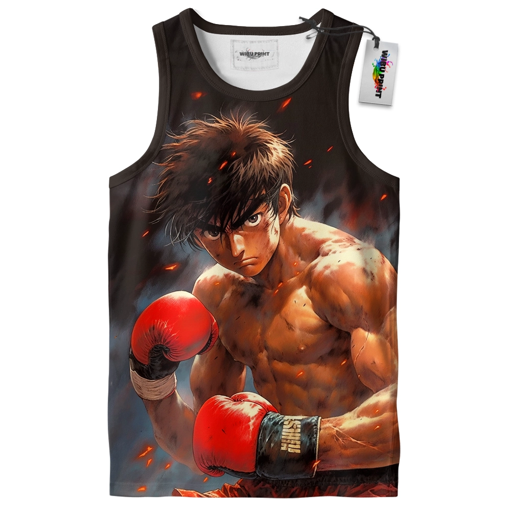 Ippo Makunouchi Tank Top, Anime Tank Top, Adehenne Art
